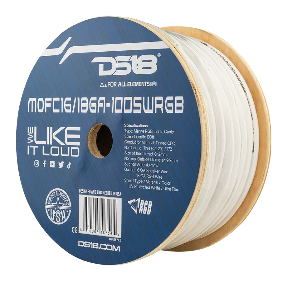 DS18 Marine Tinned OFC 18-Ga. RGB Wires with 16-Ga. Speaker Wires | Bass Pro Shops